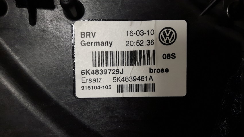 Telaio alzacristallo Posteriore Sinistra Volkswagen golf 6 berlina