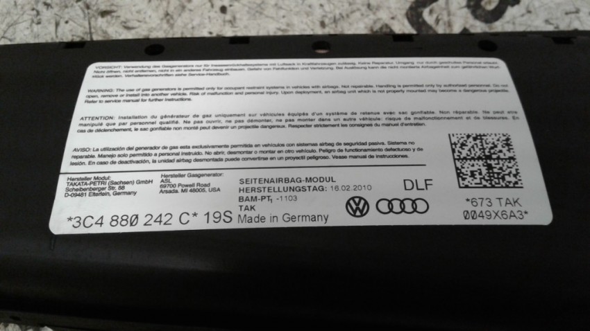 Airbag sedile Destra Volkswagen passat variant