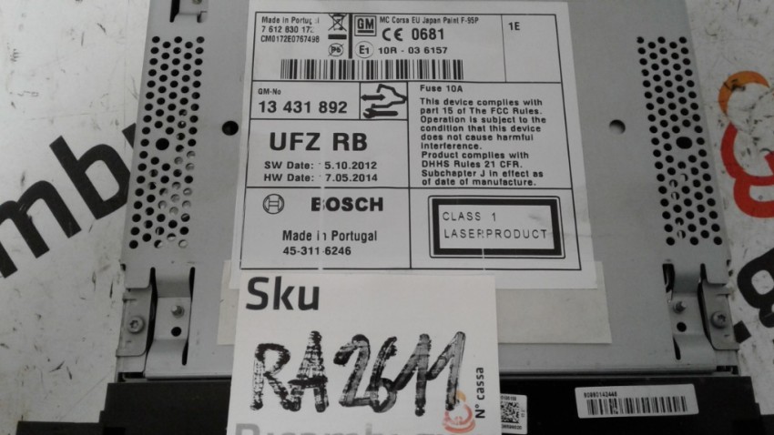 Radio e navigazione Opel corsa