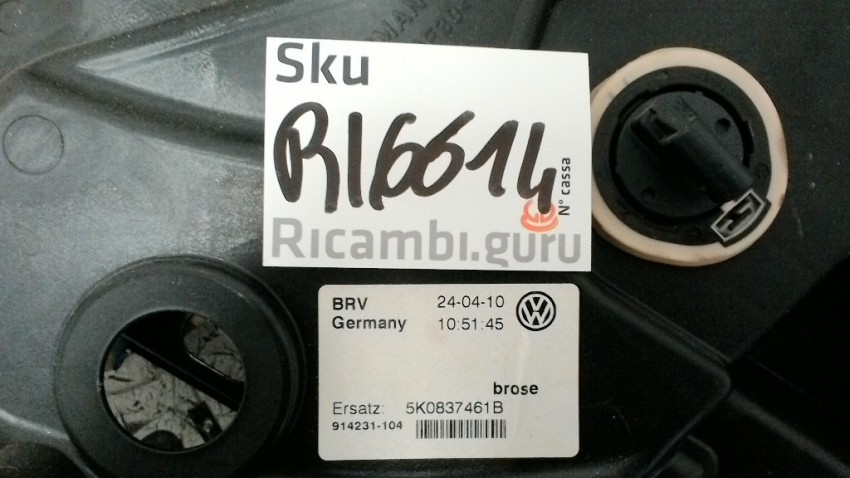 Telaio alzacristallo Anteriore Sinistra Volkswagen golf 6 berlina